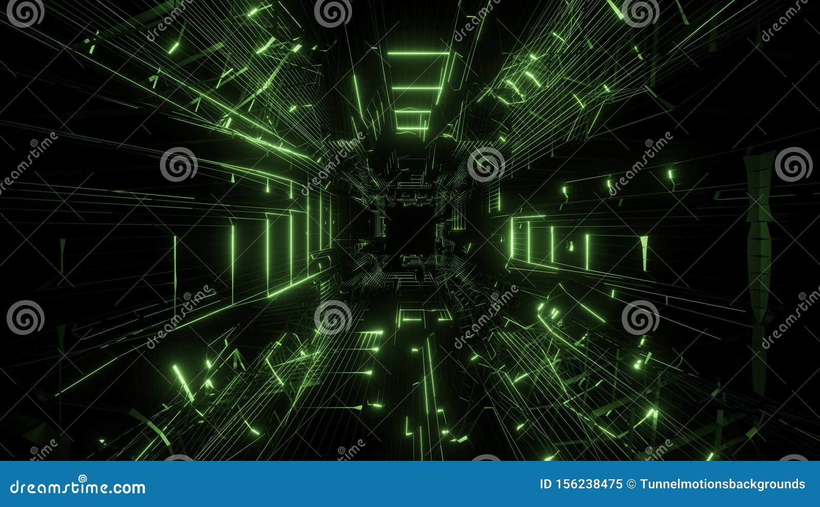 Green Wireframe Design with Nice Reflection 3d Rendering Background ...