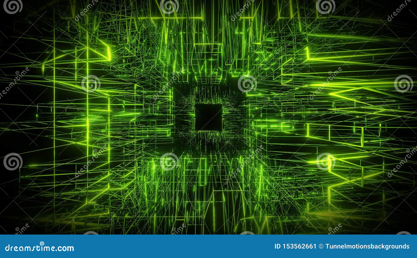 Green Wireframe Visual Design Background 3d Rendering Stock ...