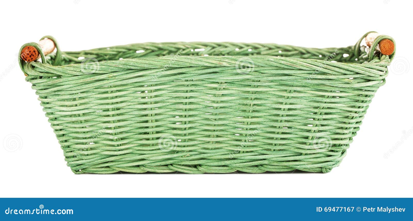 Green Wooden Basket stock image. Image of decorative - 69477167