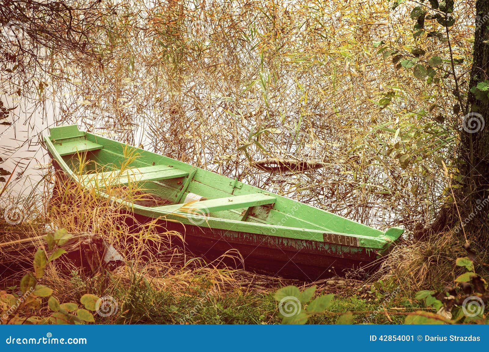Green wooden boat stock image. Image of green, peaceful - 42854001