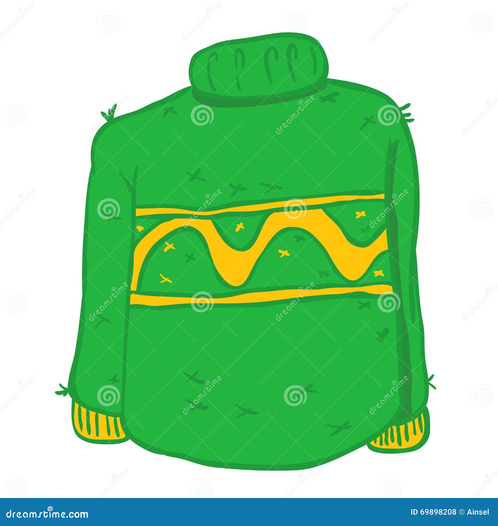 Green wool sweater stock vector. Illustration of abstract - 69898208