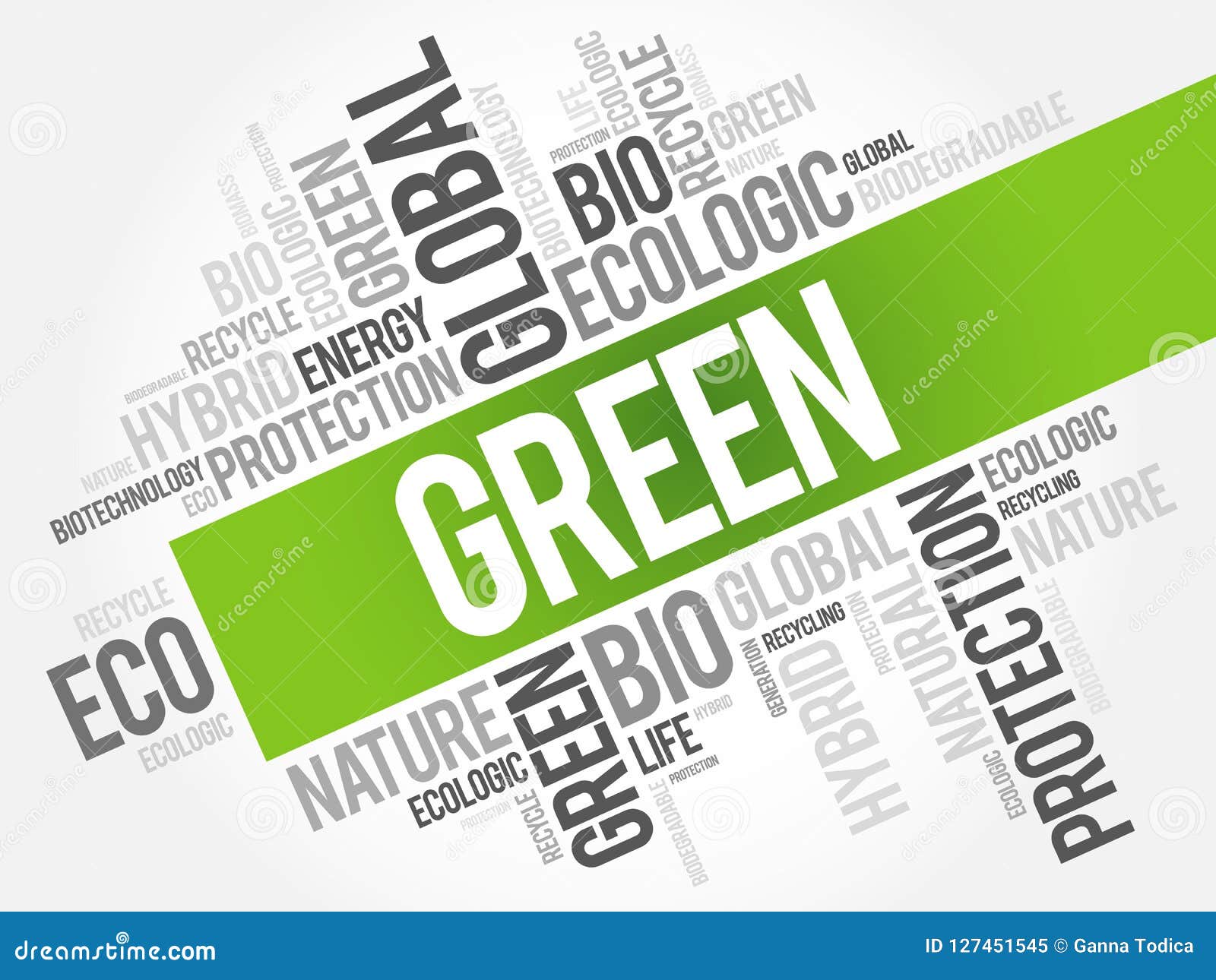 Go Green Word Cloud Green Background Vector Illustration ...