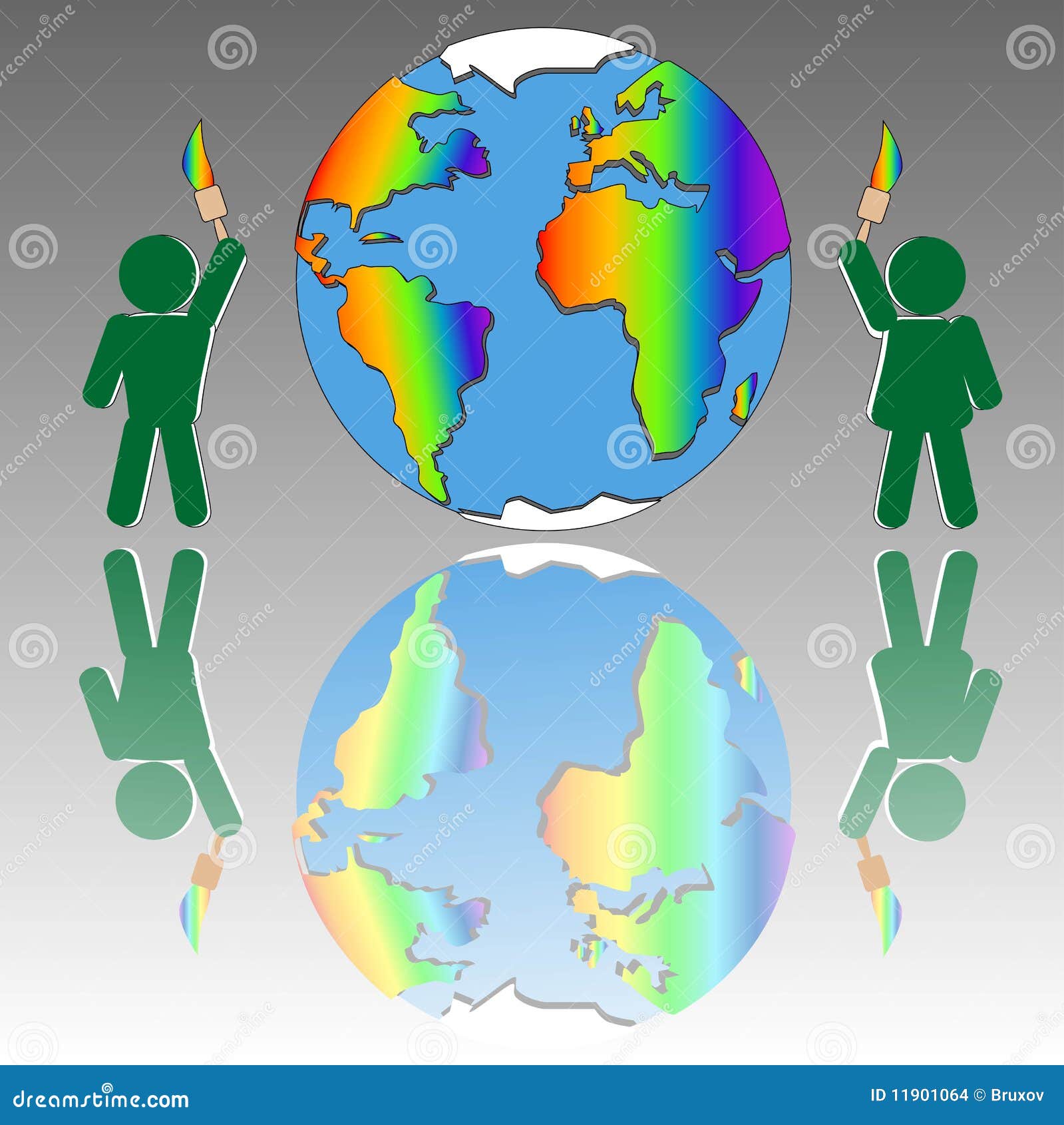 Green world stock vector. Illustration of world, rainbow - 11901064
