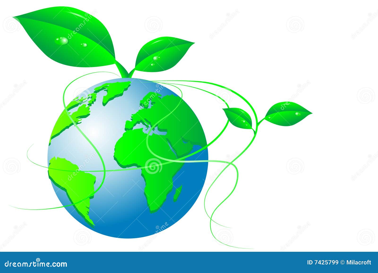 Green World stock vector. Illustration of plant, green - 7425799