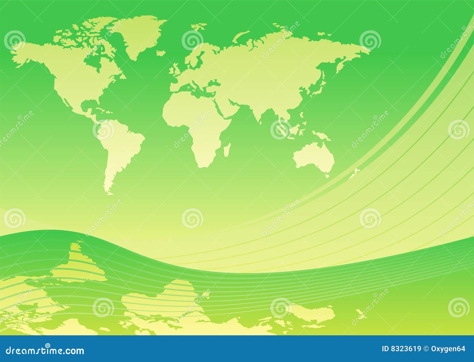 Green world stock vector. Illustration of geography, style - 8323619