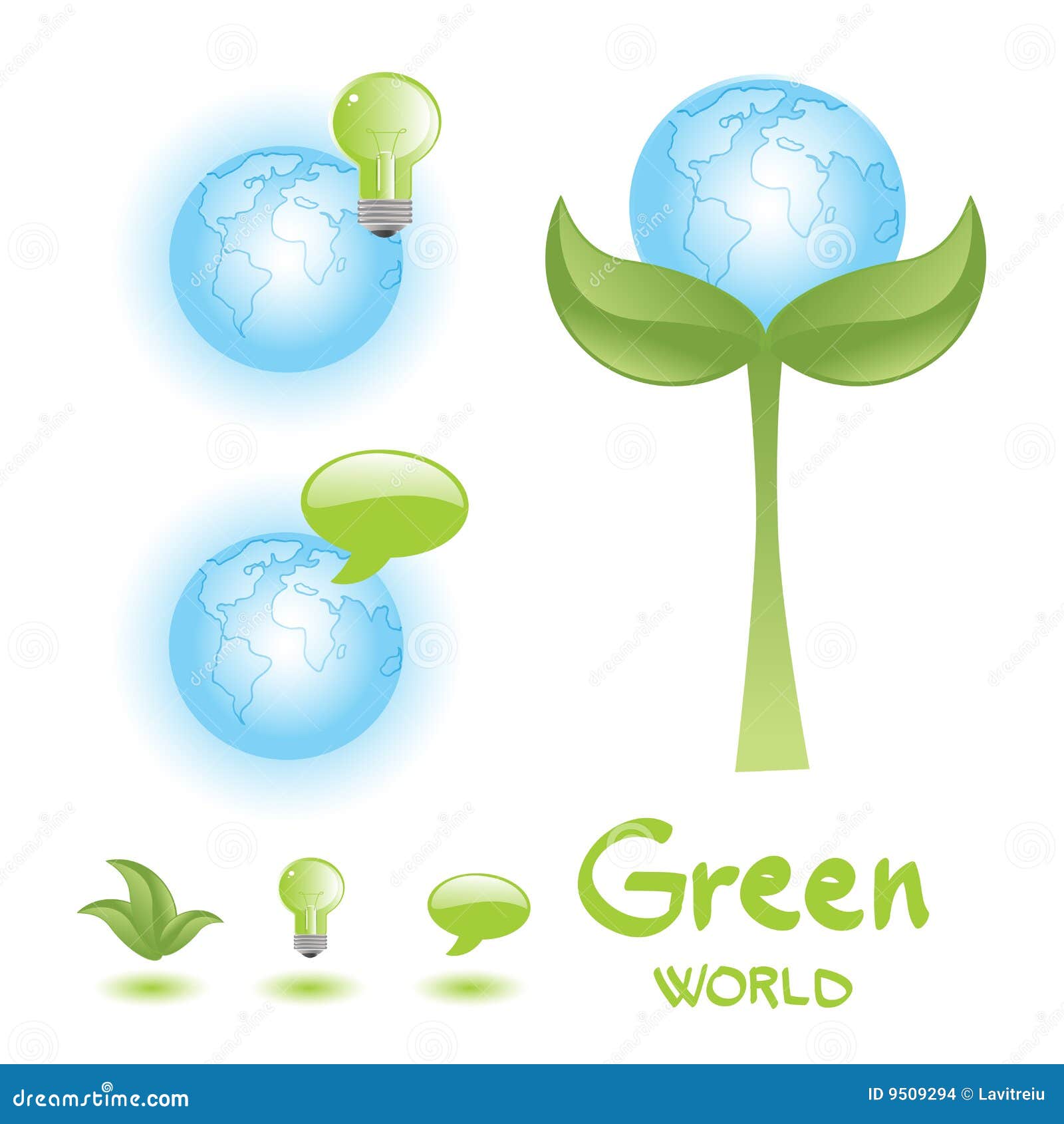 Green world stock vector. Illustration of creative, design - 9509294