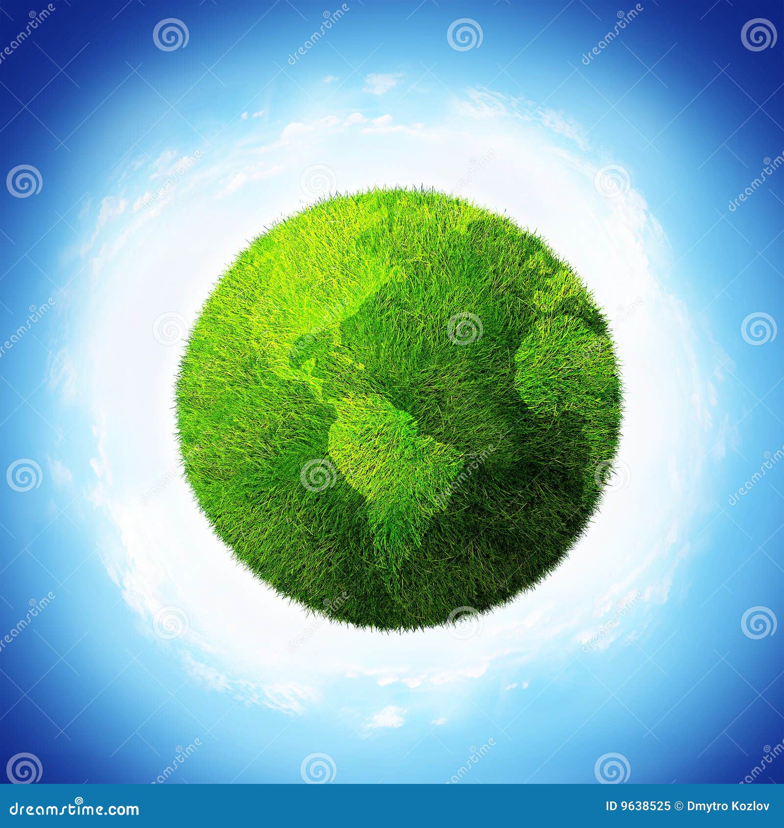 Green world stock image. Image of generated, cloudscape - 9638525