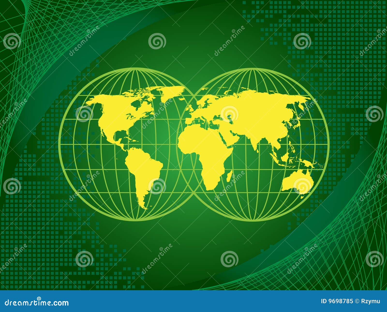 Green world stock vector. Illustration of atlas, background - 9698785