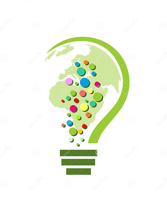 Green World in Abstract Bulb Stock Vector - Illustration of nature ...