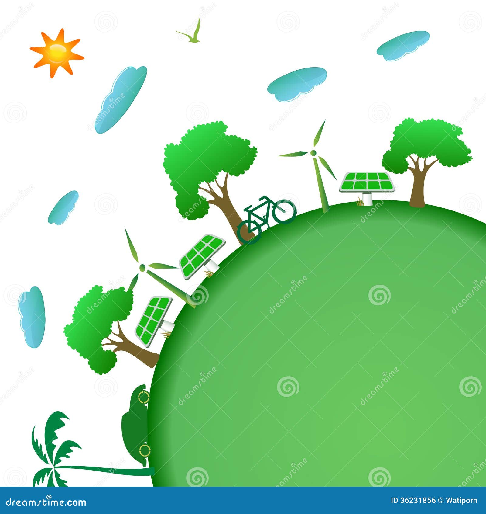 Green world stock illustration. Illustration of plant - 36231856