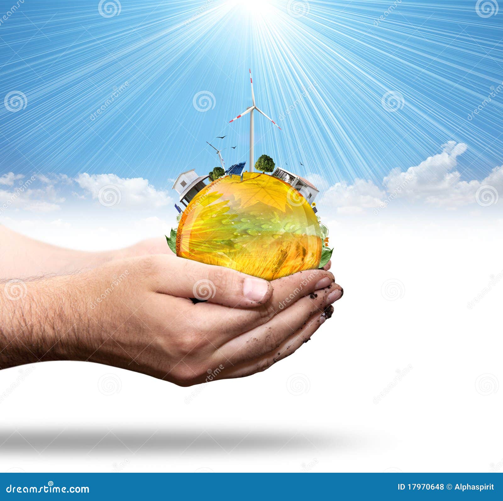 Green world concept stock photo. Image of protection - 17970648