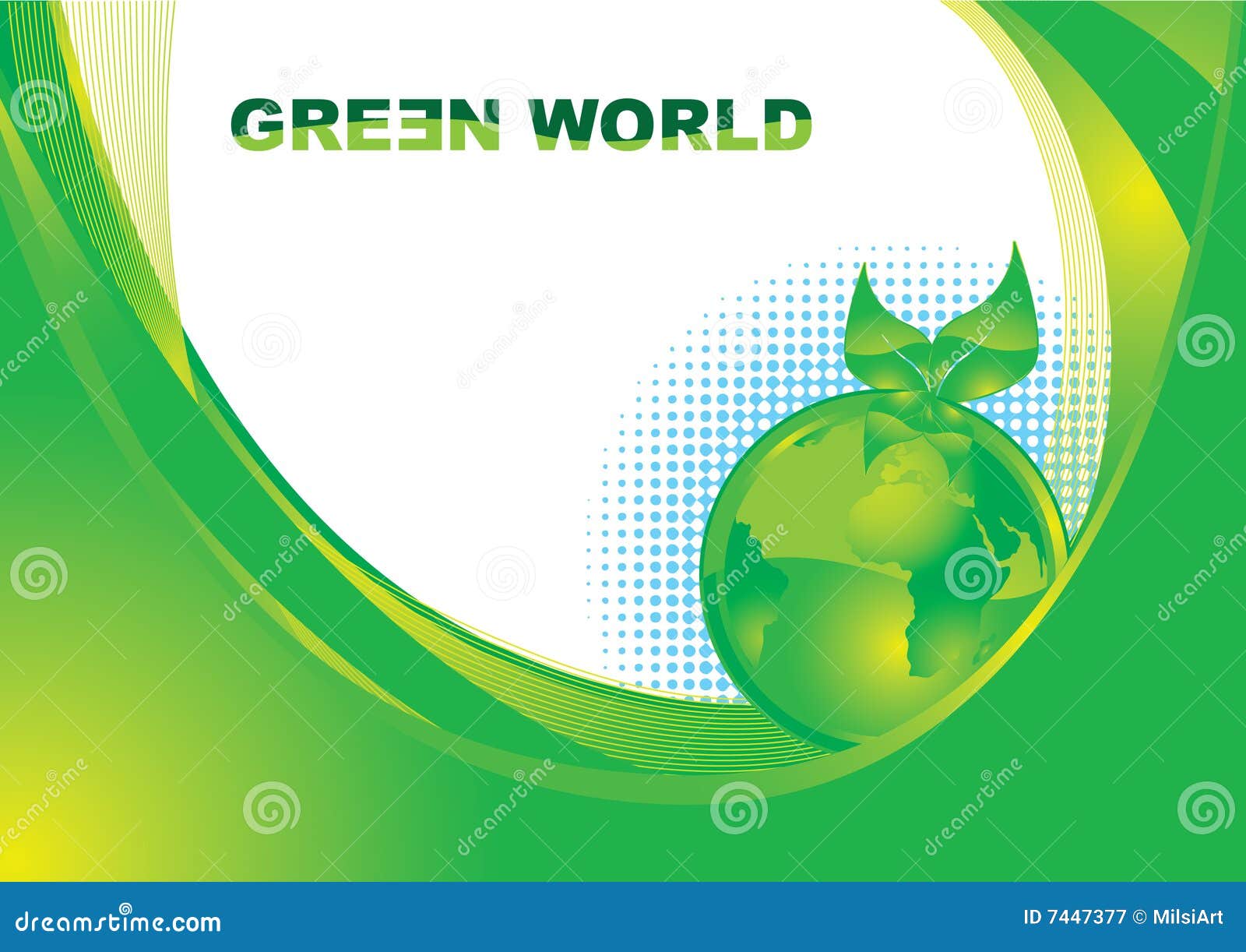 Green world concept stock vector. Illustration of concept - 7447377