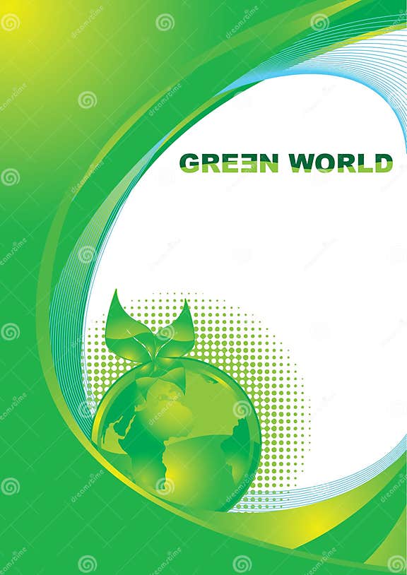 Green world concept stock vector. Illustration of card - 7447401