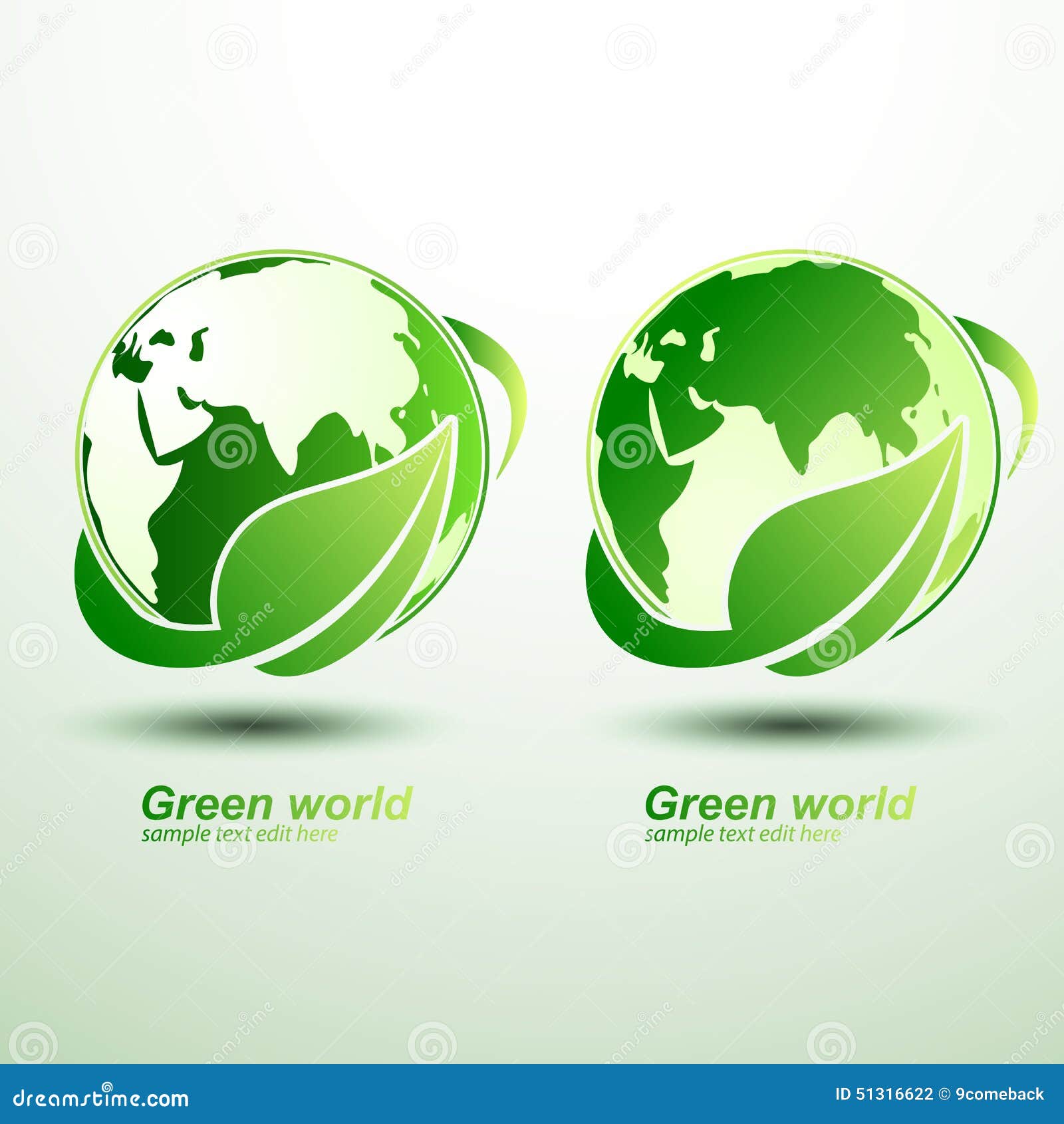 Green world stock vector. Illustration of symbol, icon - 51316622