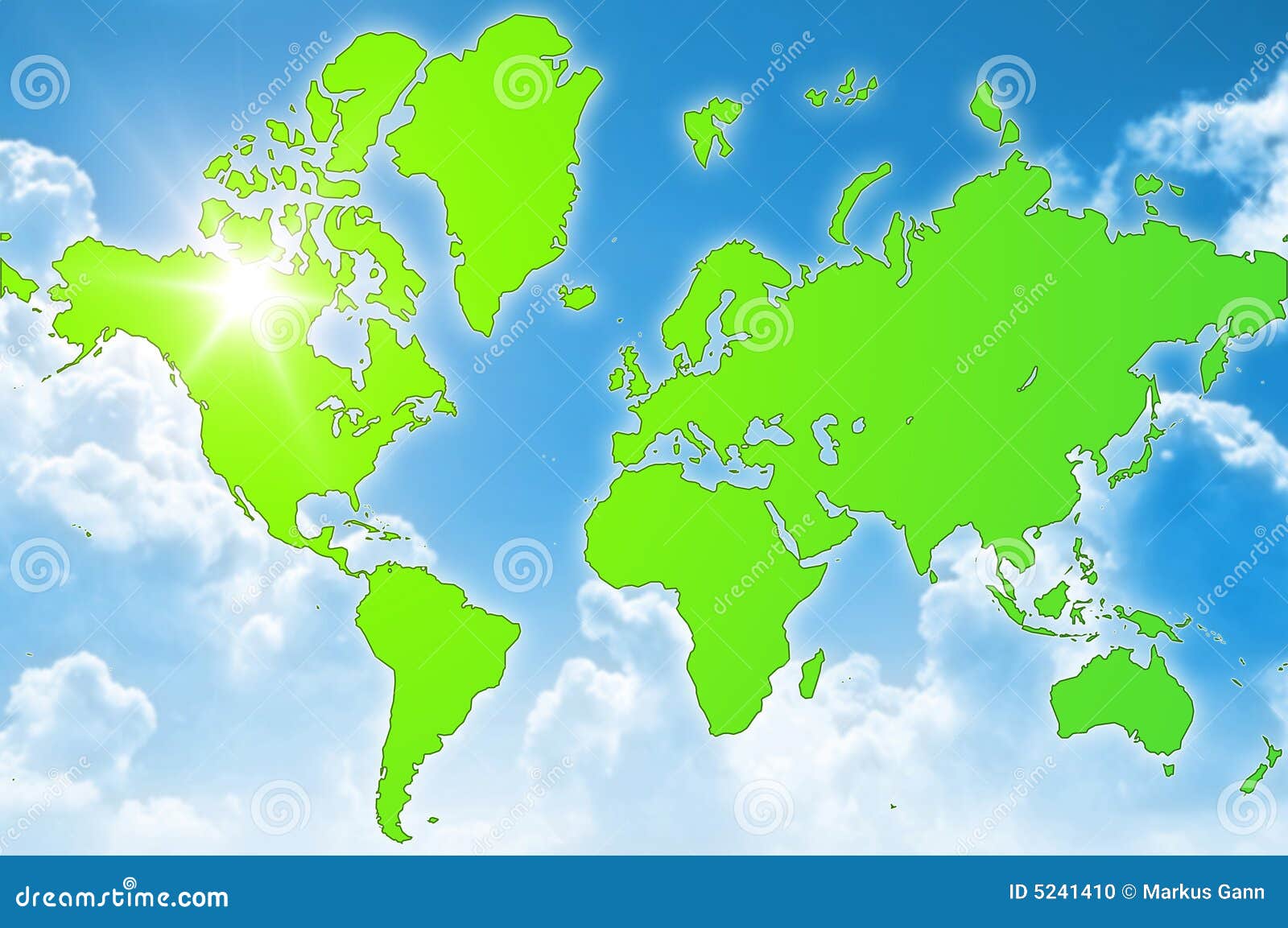 Green world environment stock illustration. Illustration of world - 5241410