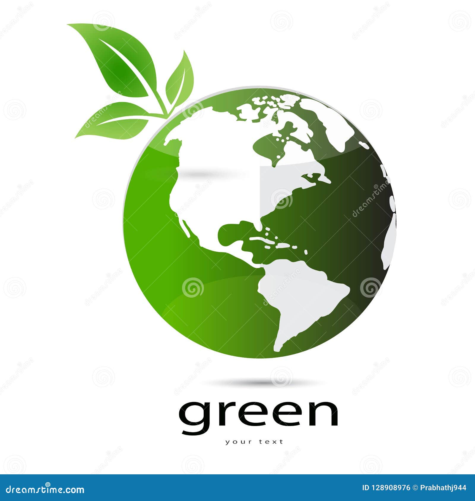 Green World Globe Illustration. World Globe Continent Illustration ...
