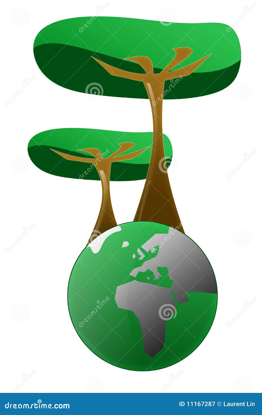 Green World Illustration stock illustration. Illustration of abstract ...