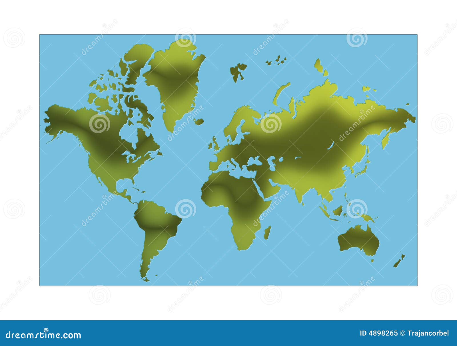 Green World Map Picture. Image: 4898265