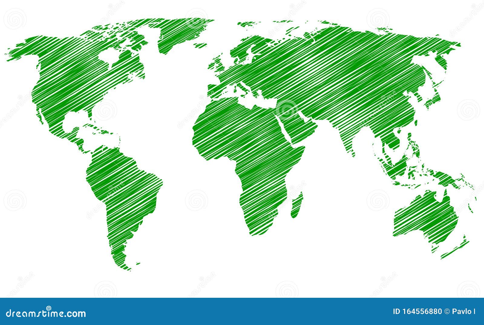 Green World Map, Continents Of The Planet - Vector | CartoonDealer.com ...