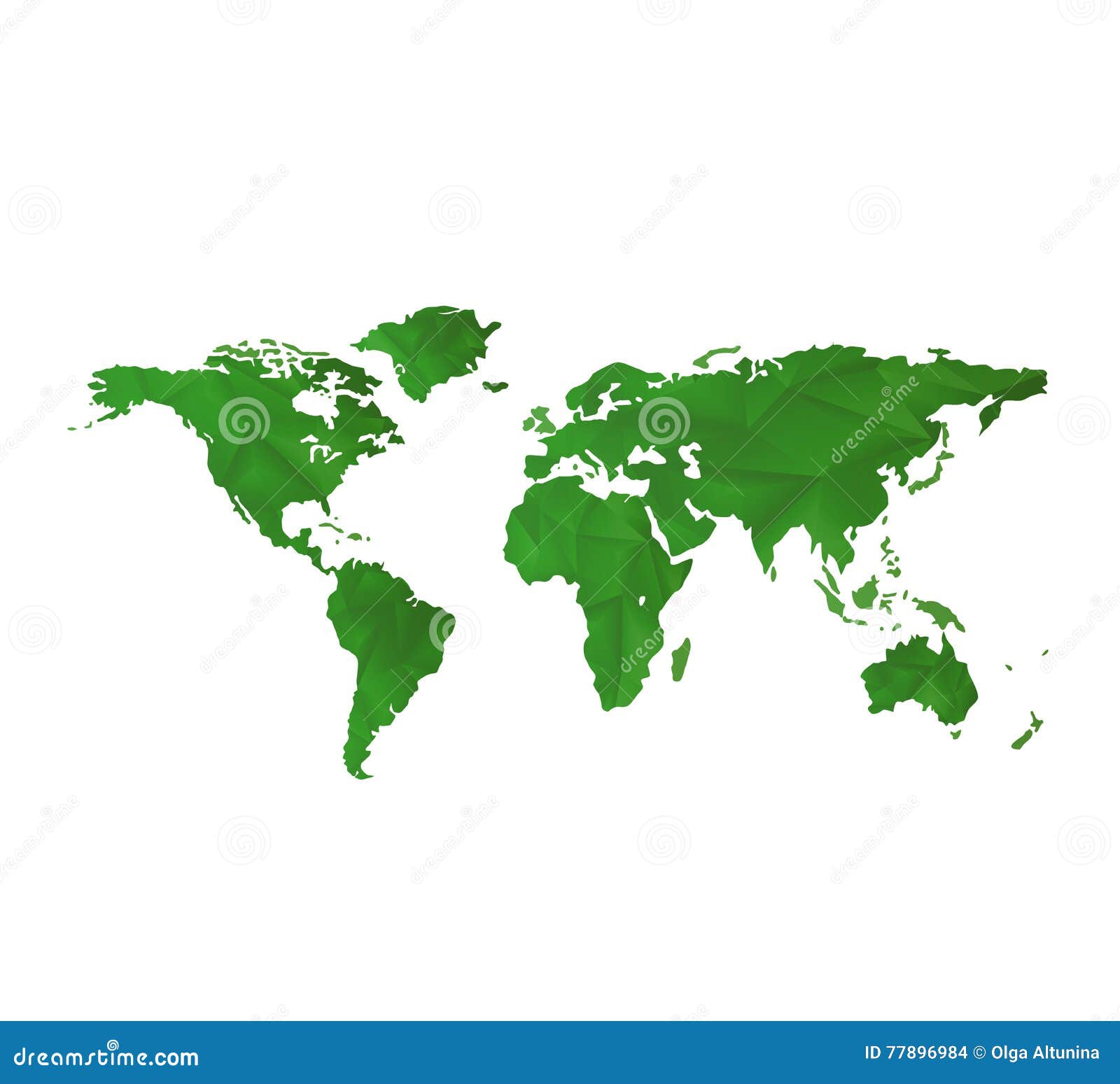 Green World Map stock vector. Illustration of australia - 77896984