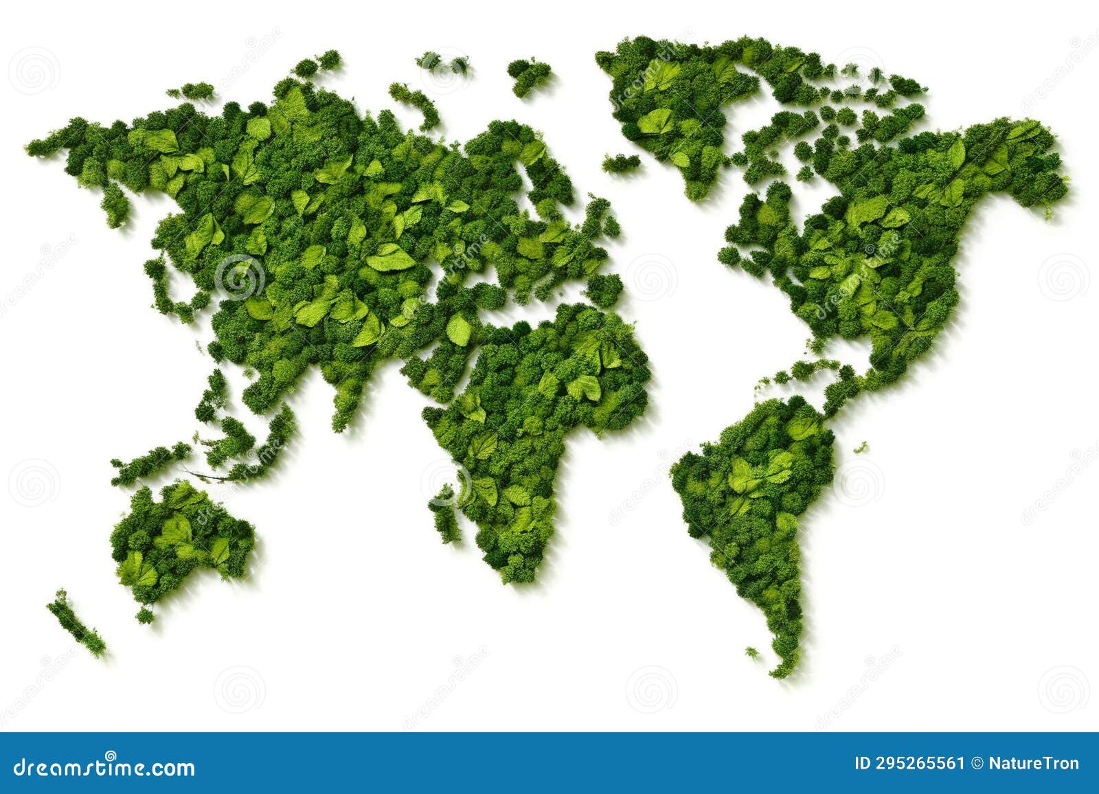Green World Map Isolated on White Map of the World Green World Map ...