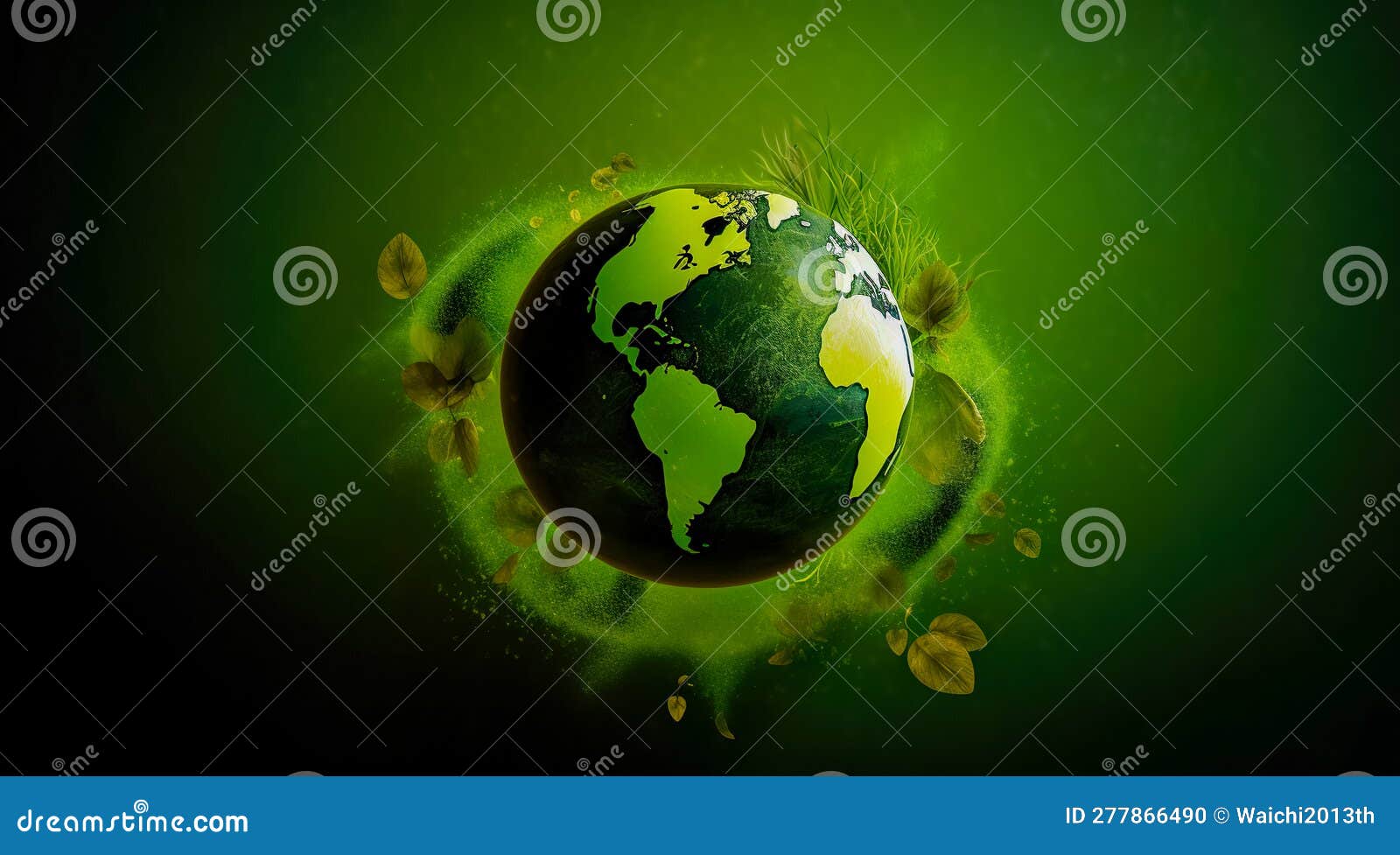 Green World Map. World Map Green Planet Earth Day or Environment Day ...