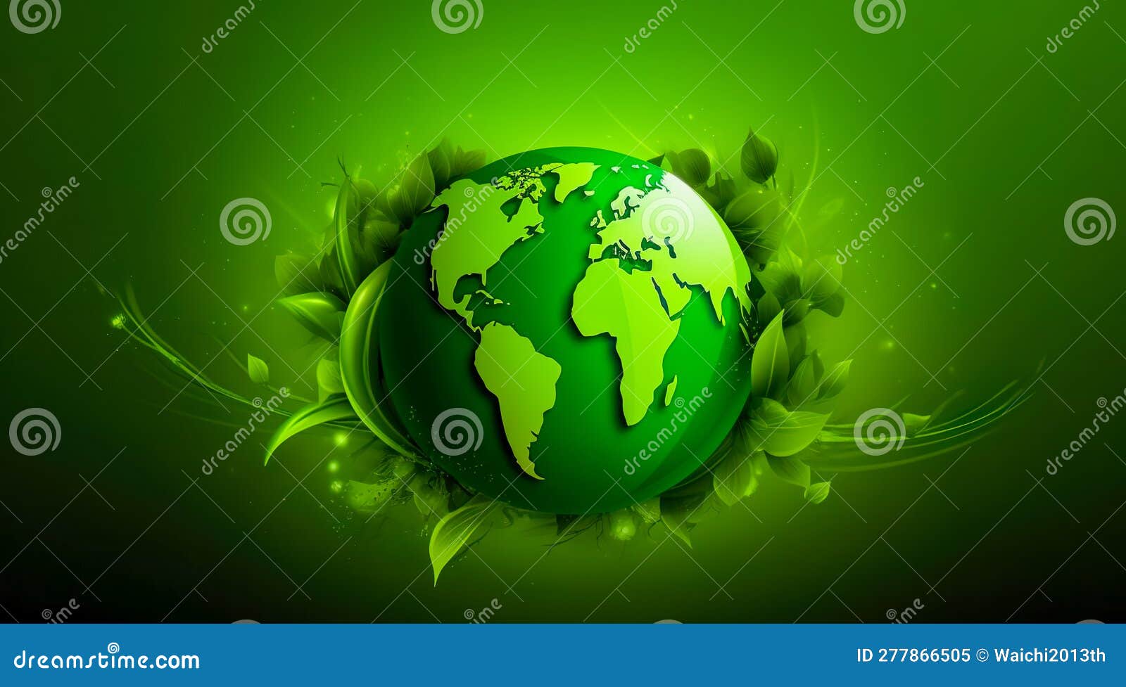 Green World Map. World Map Green Planet Earth Day or Environment Day ...