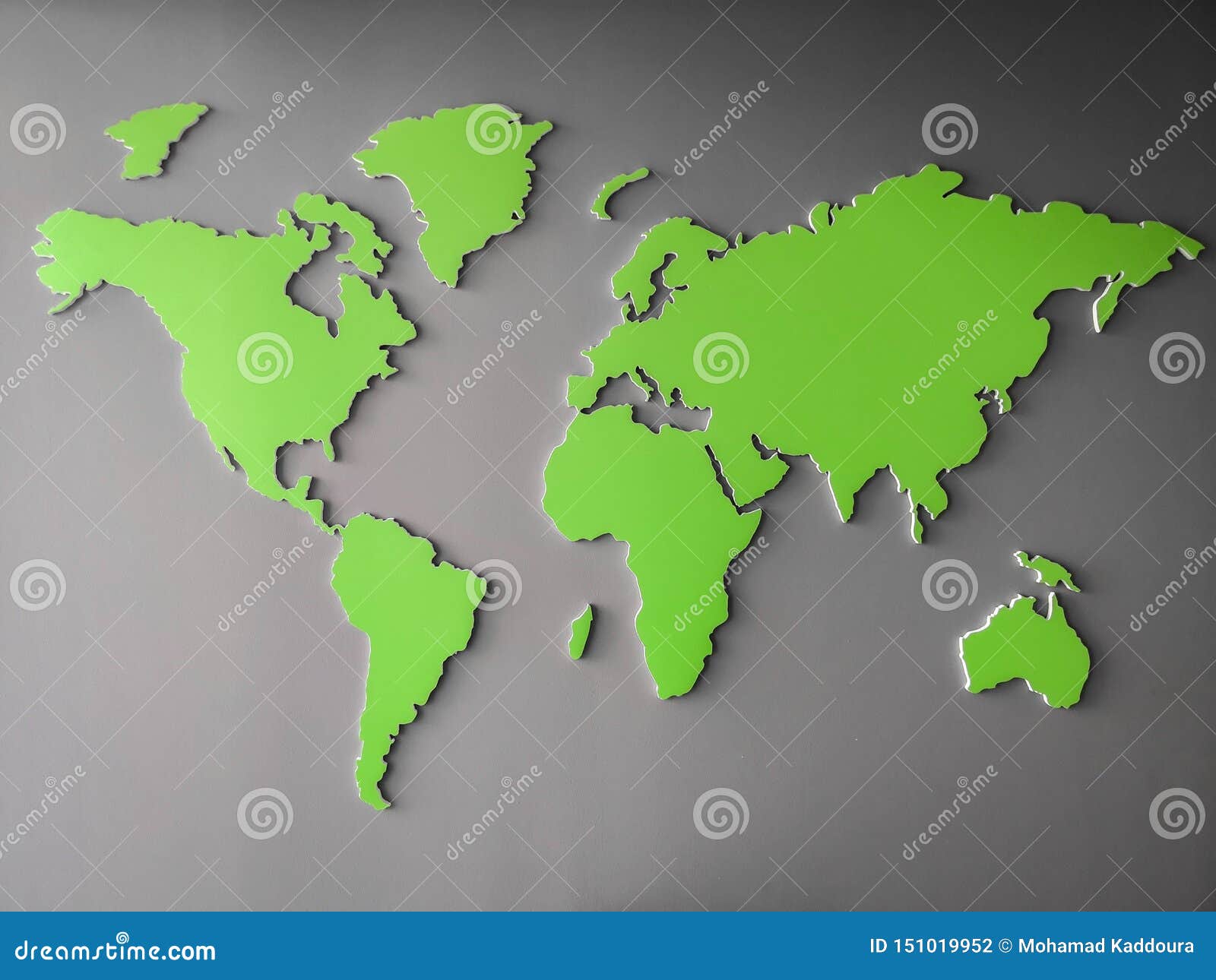 Green World Map Representing Environmental Global Goals - Map Picture ...