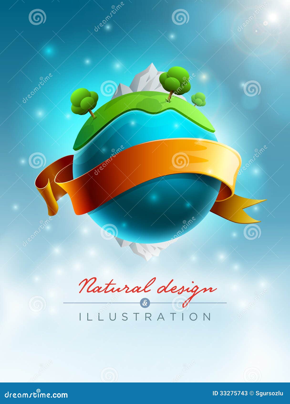 Green World stock vector. Illustration of landscape, beautiful - 33275743