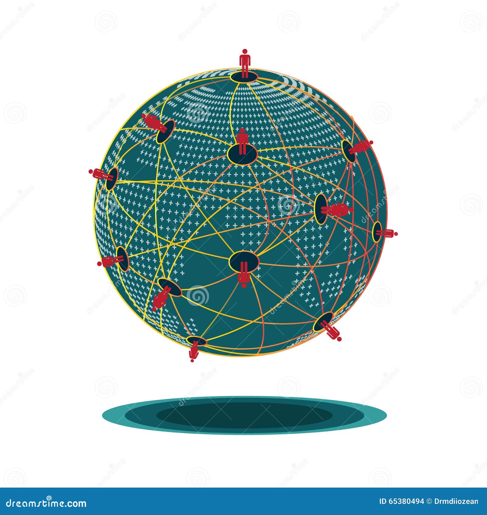 Green World Sphere Human Network Stock Vector - Illustration of bright ...
