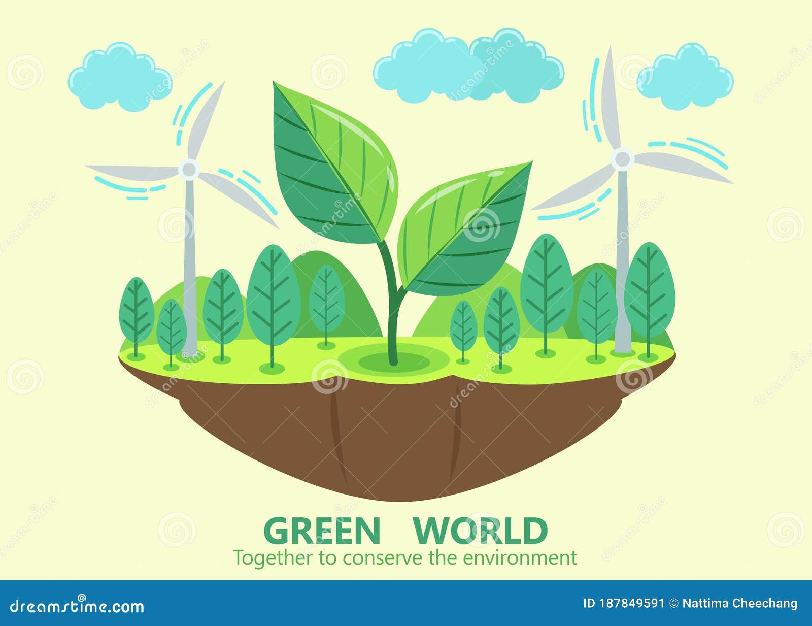 Green World Symbol for Ecology Friendly and Sustainable Development ...
