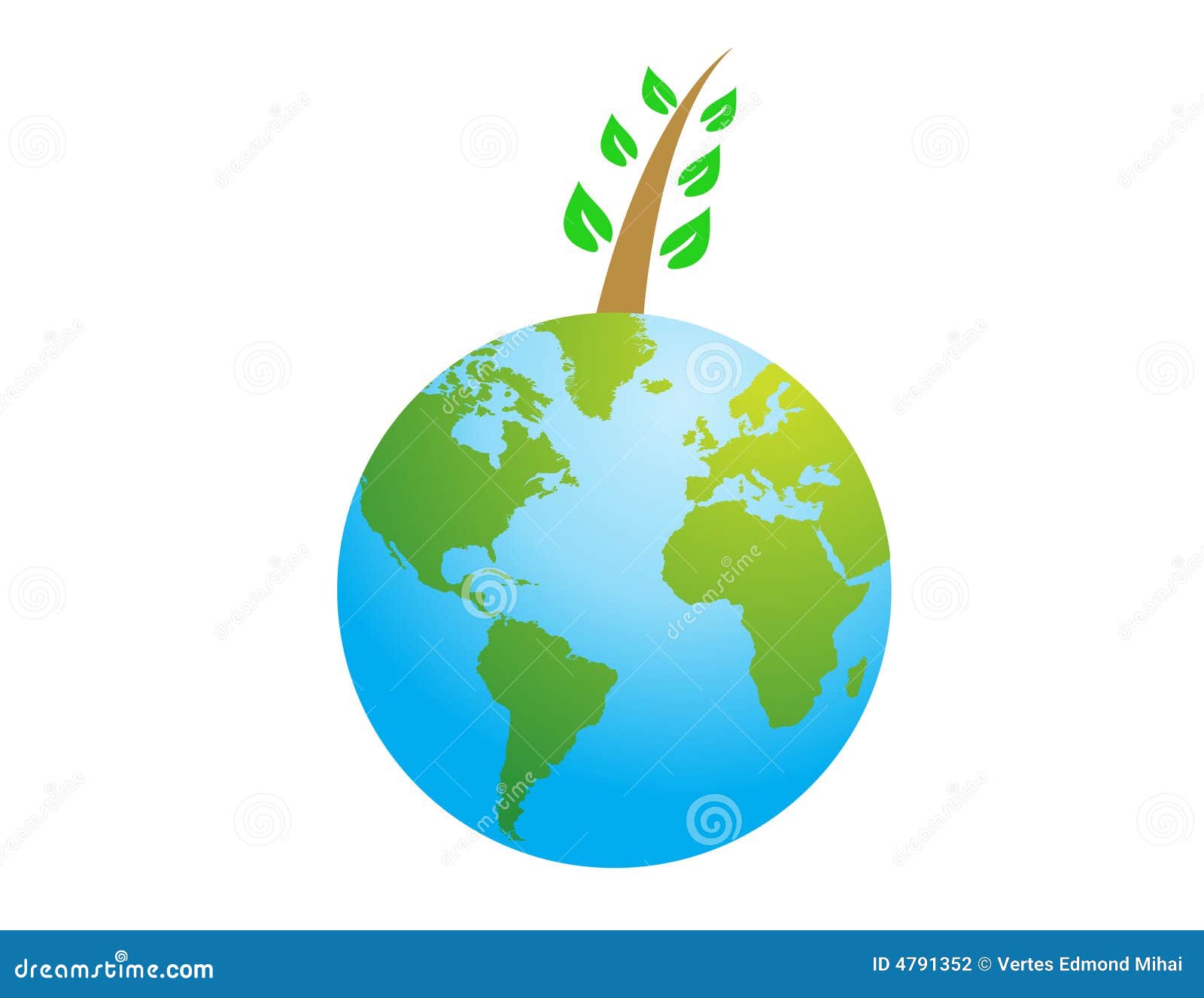Green World Vector Illustration Picture. Image: 4791352