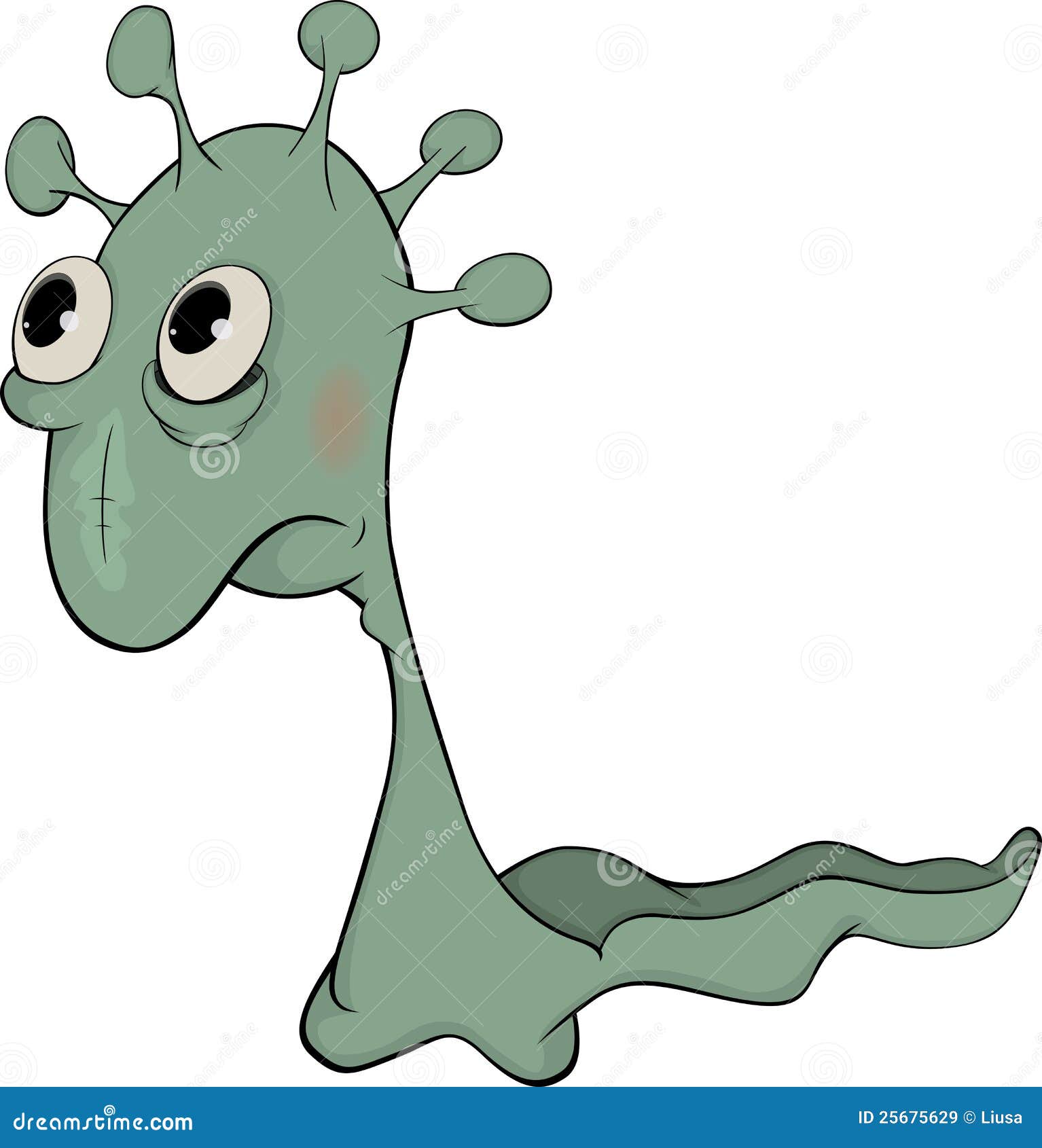 Green worm stock vector. Illustration of animal, animated - 25675629