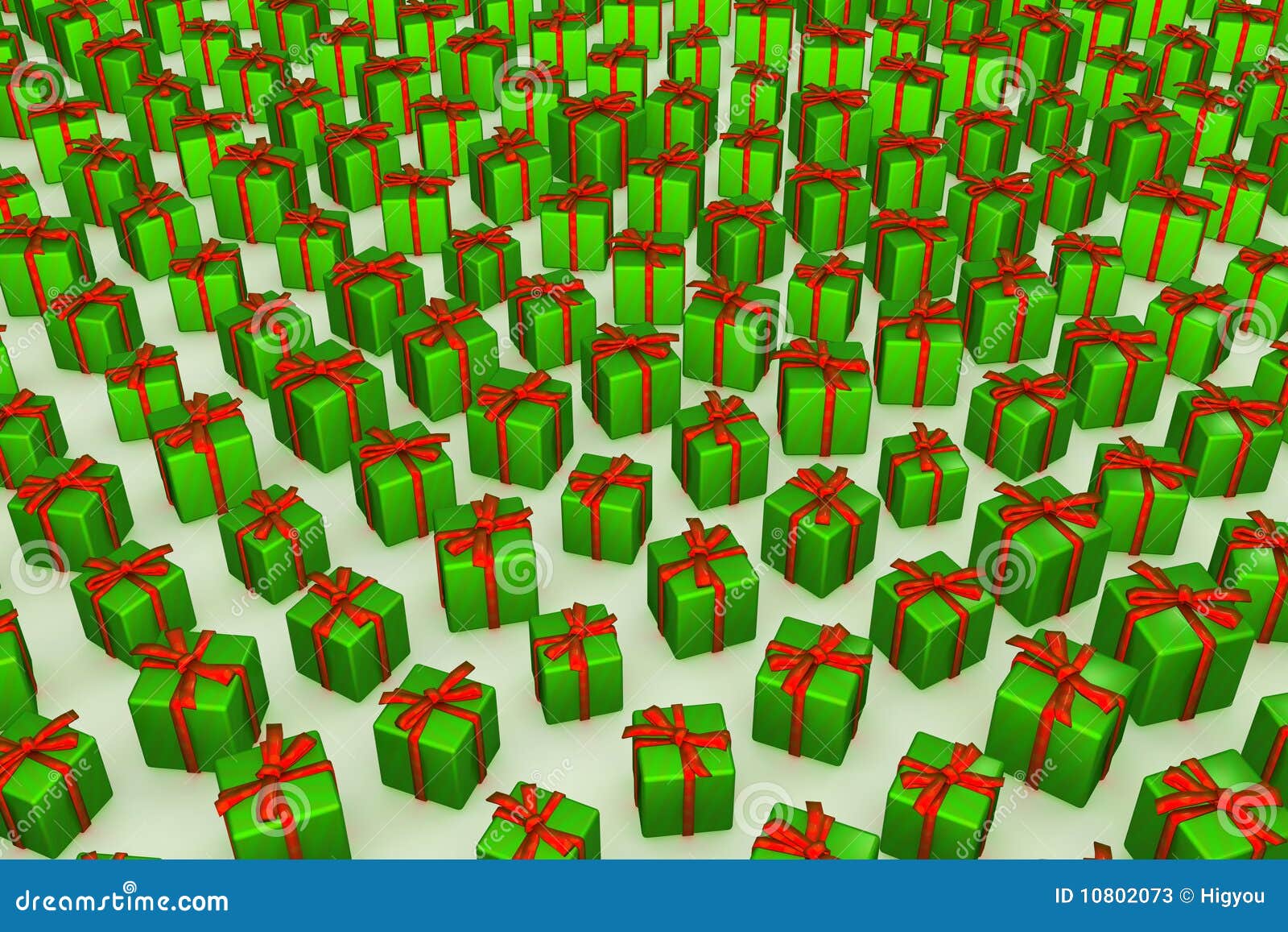 Green Wrapped Gift Background Stock Illustration - Illustration of ...