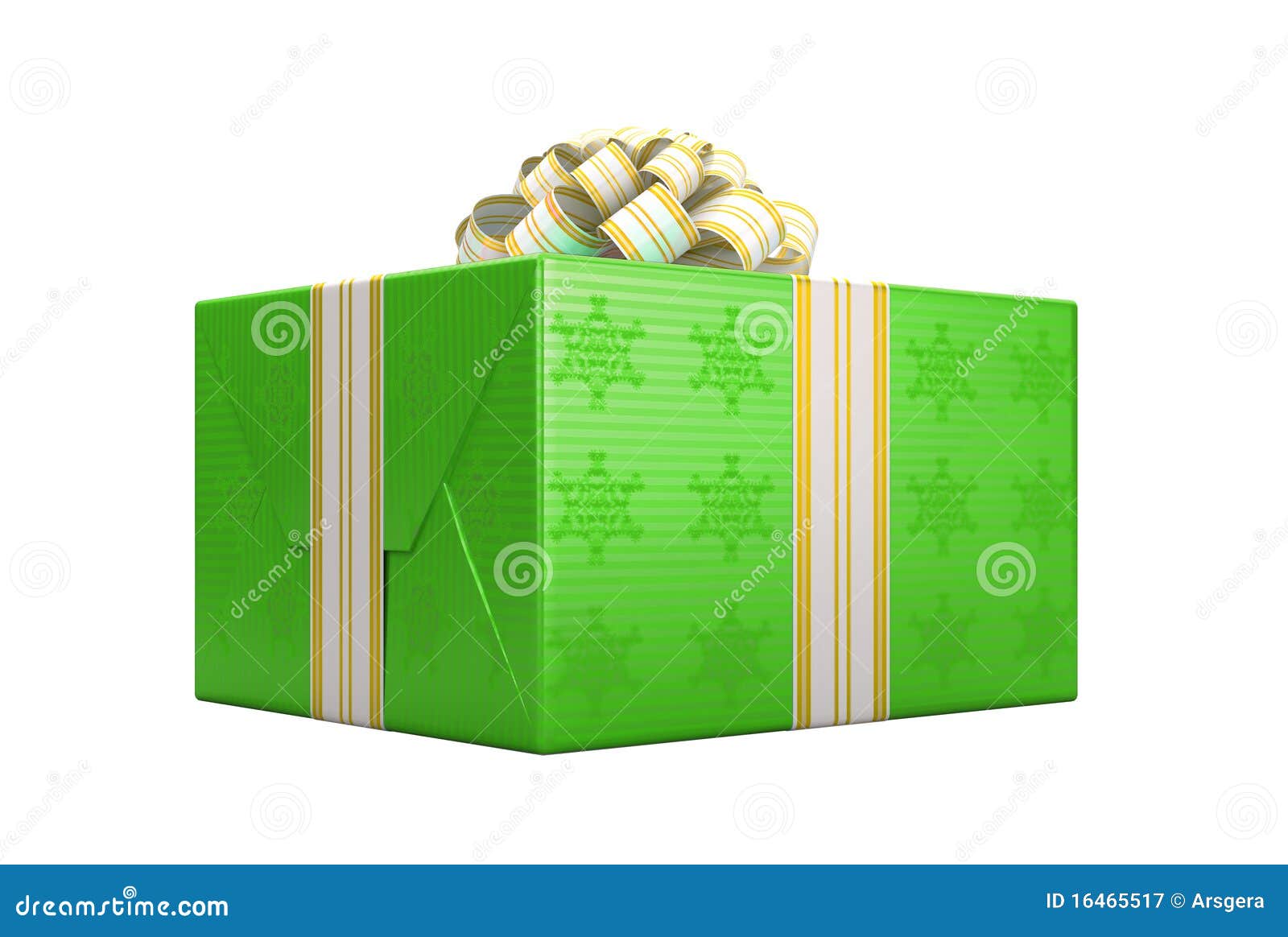 Green Wrapped Present or Gift Box Stock Illustration - Illustration of ...