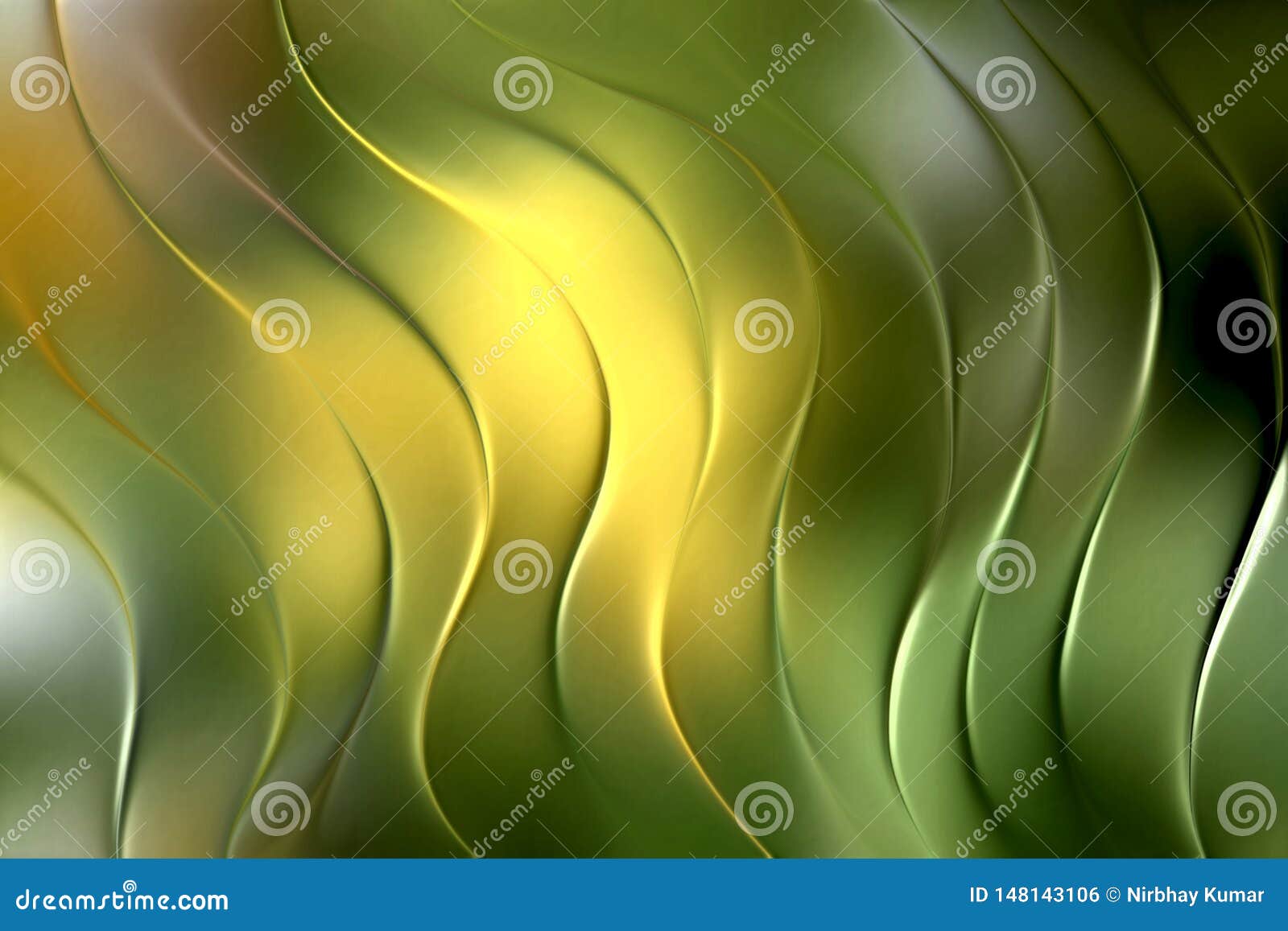 Green Yellow Abstract Wave Background Stock Illustration - Illustration ...