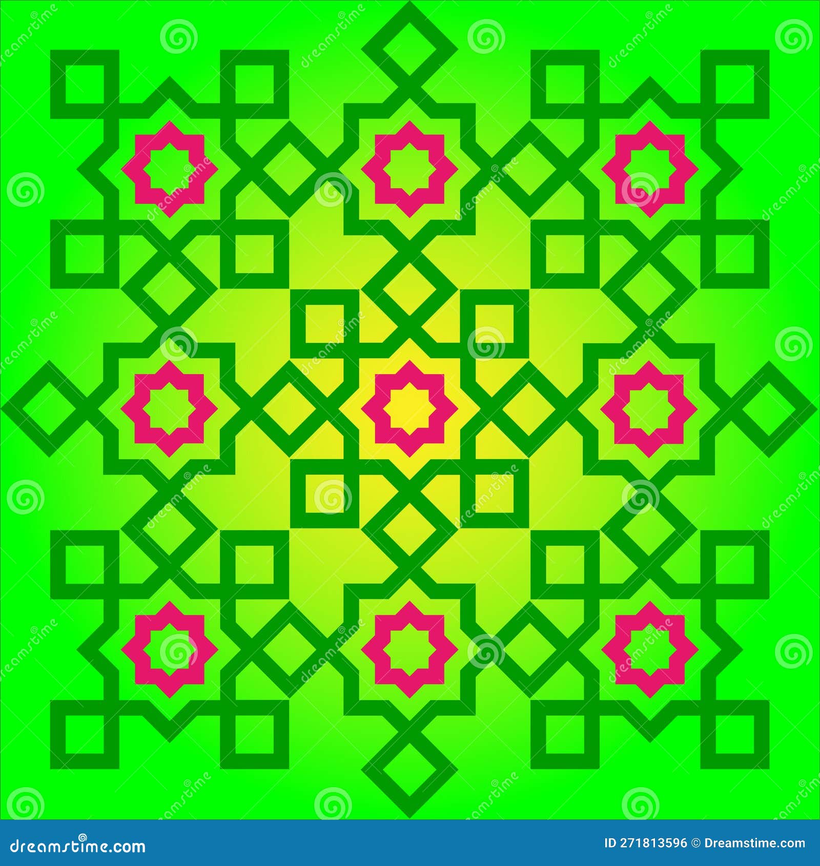 Green Yellow Abstrak Islamic Background Stock Illustration ...