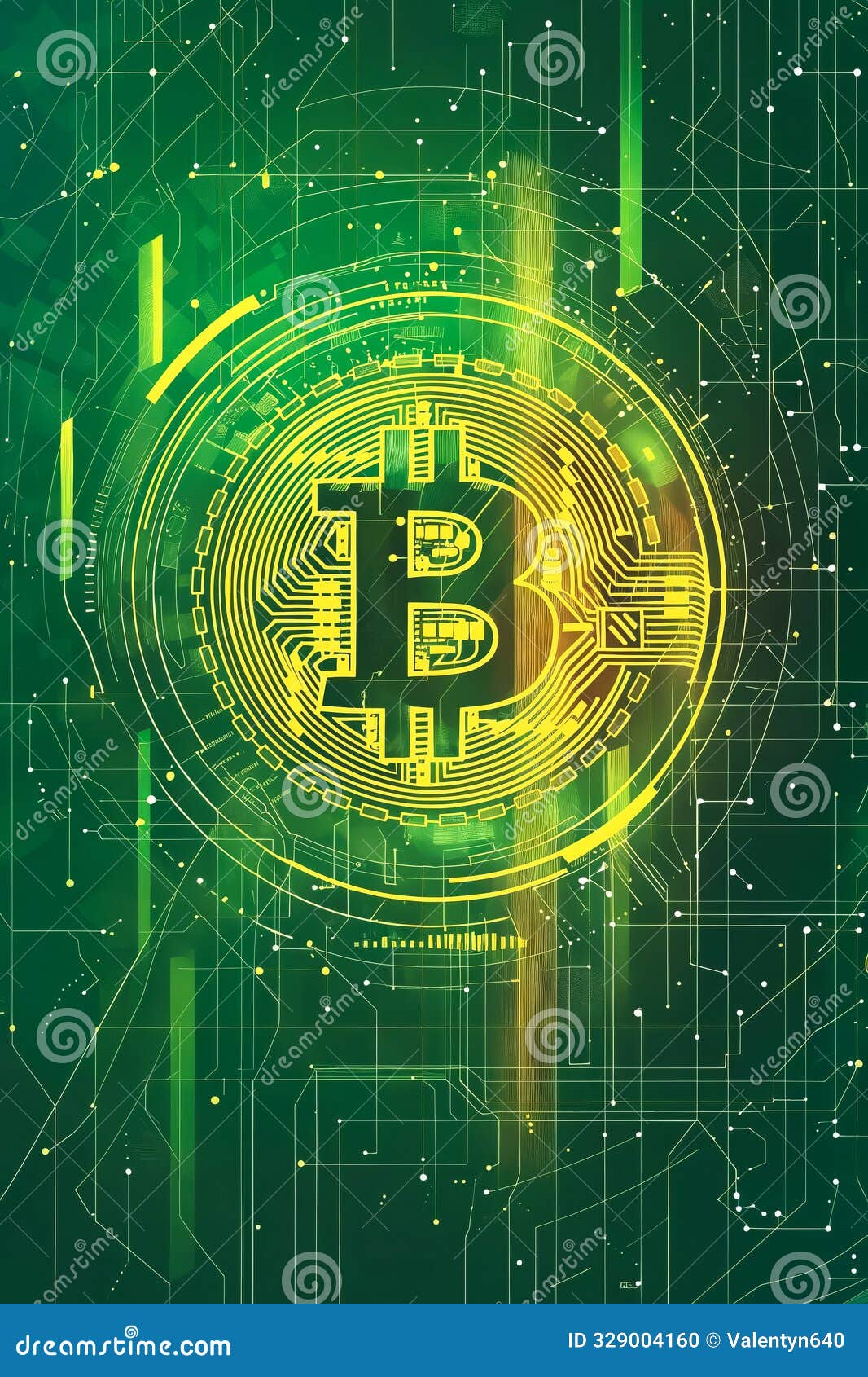 Yellow Bitcoin Logo On Black Background, Visible Brush Ductus Stock ...