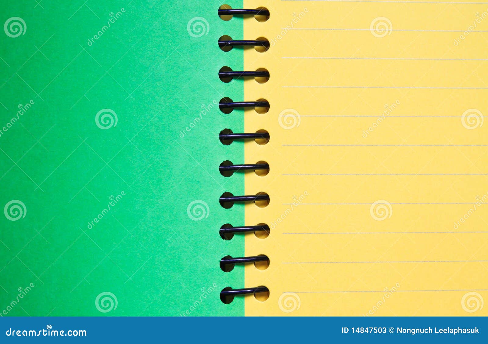 Green and Yellow Blank Notebook Stock Image - Image of stationery ...