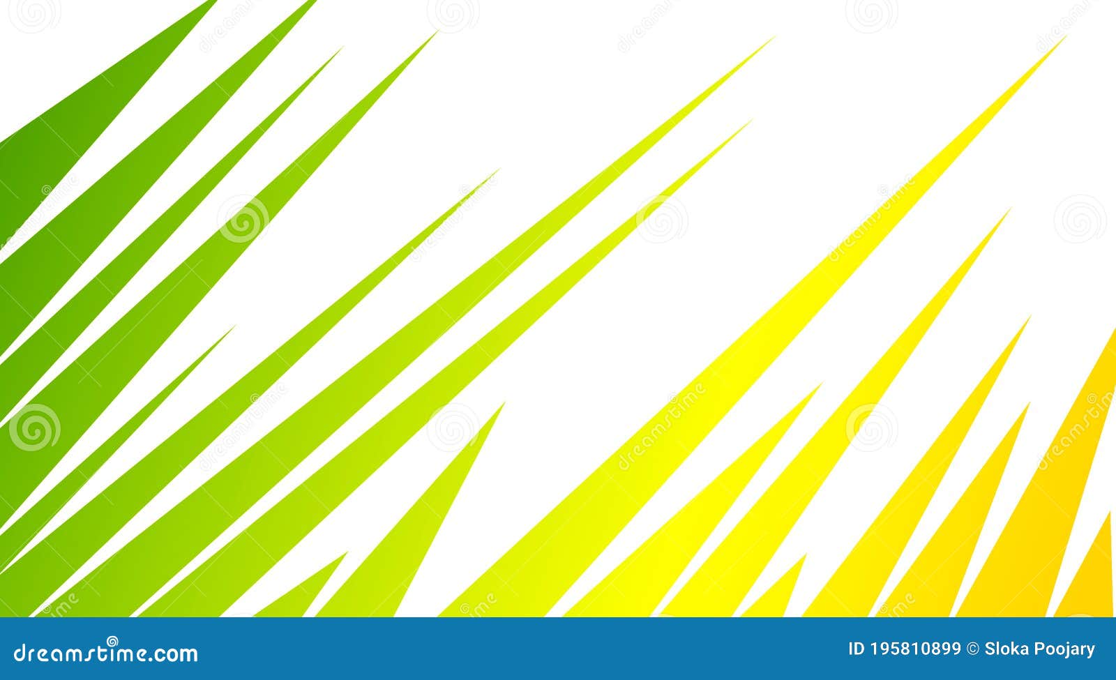 Green and Yellow Colored Sharp and Pointed Line Design on White ...