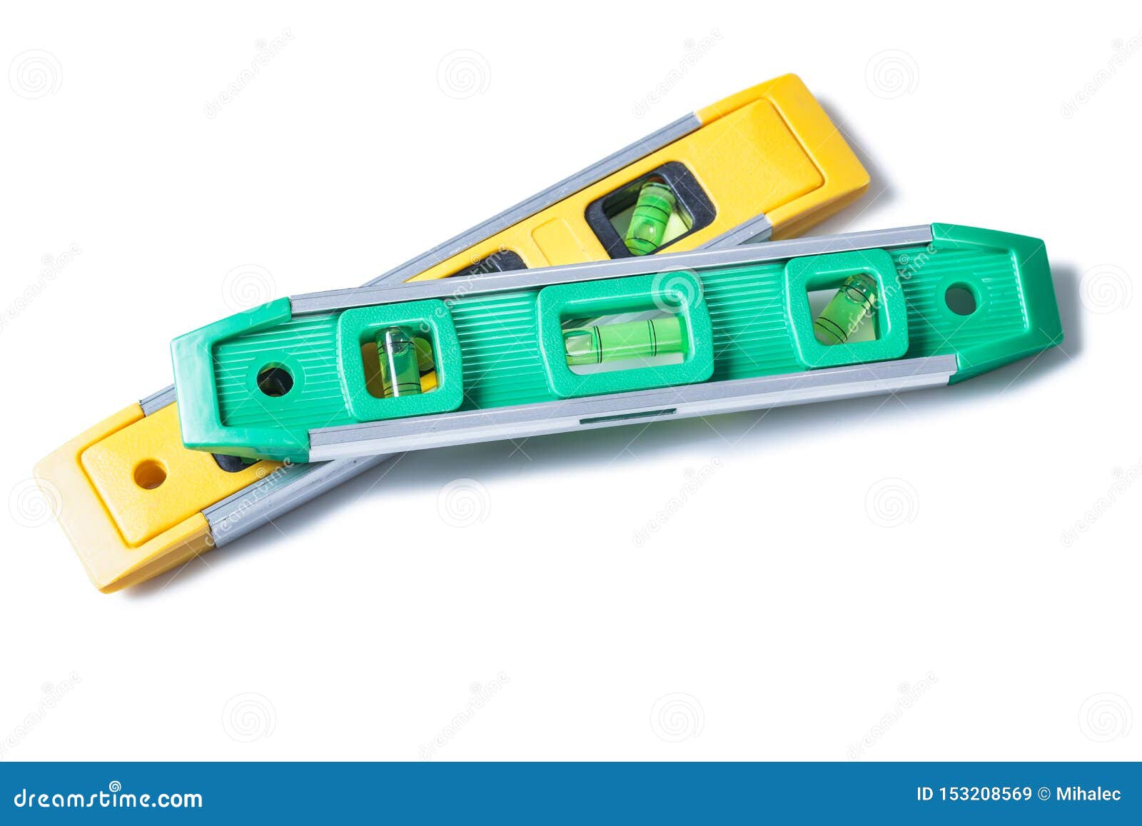 Green and Yellow Construction Level Stock Image - Image of yellow ...