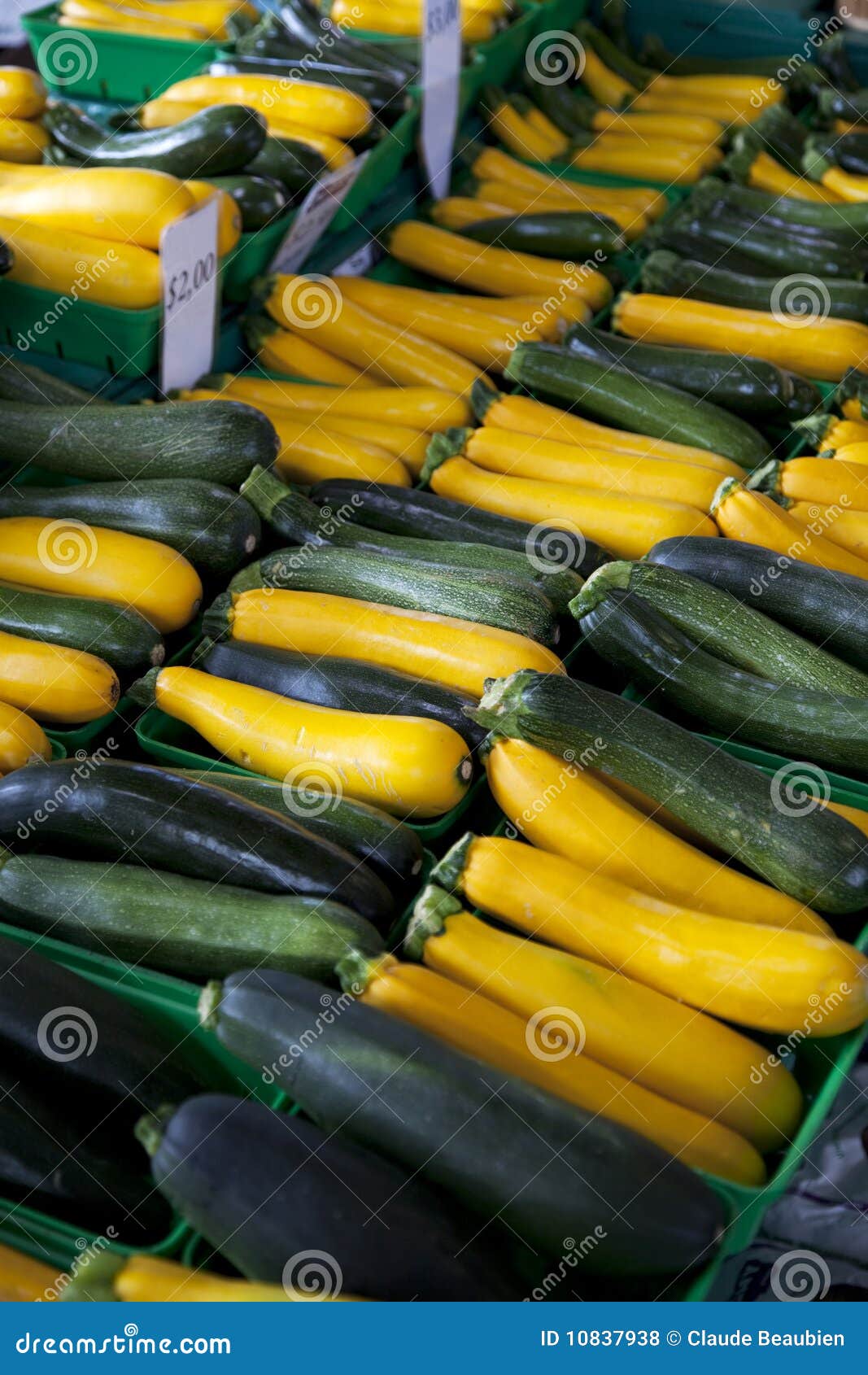 Green and Yellow Courgettes at the Market Stock Photo - Image of ...