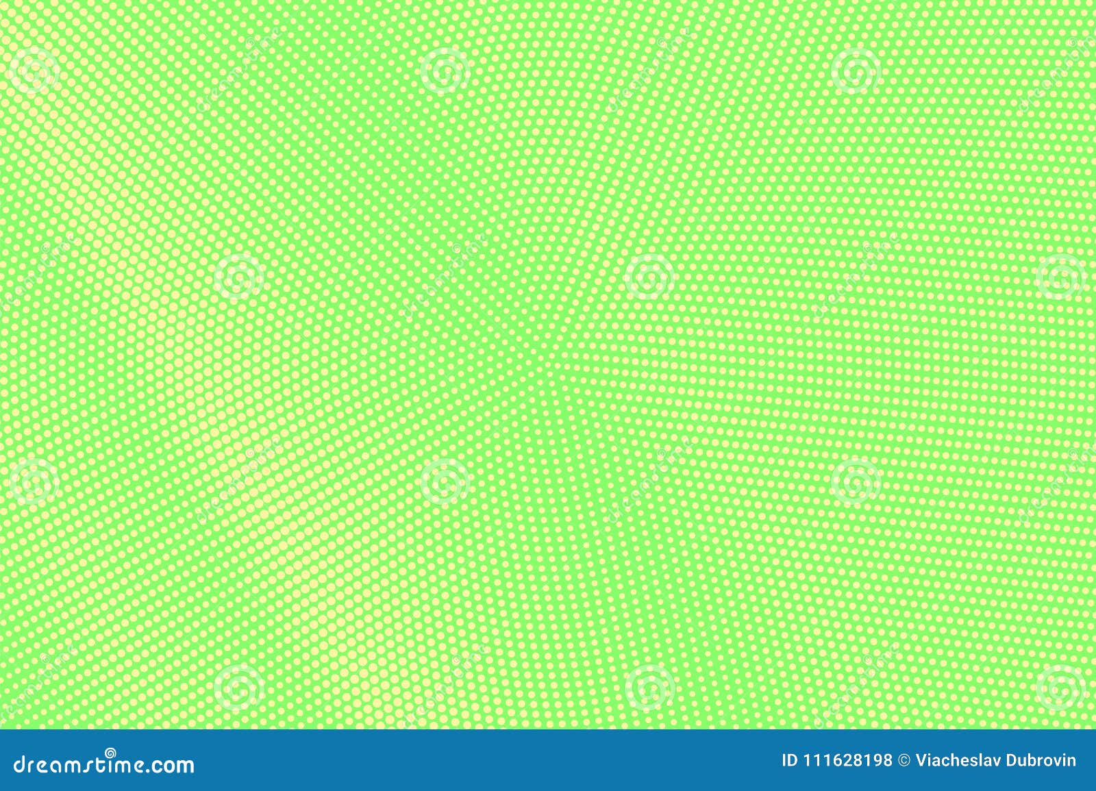 Green Yellow Dotted Halftone. Diagonal Centered Dotted Gradient Stock ...