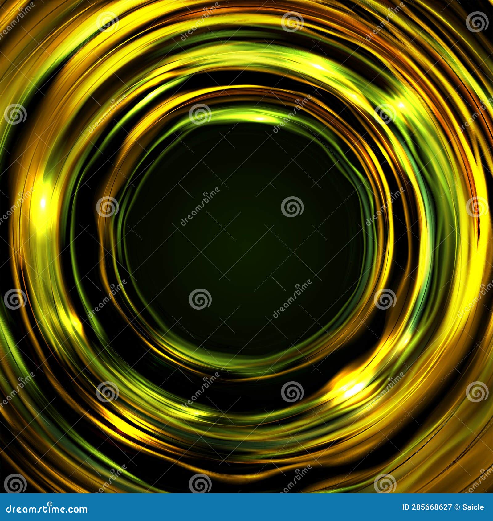 Green Yellow Glowing Smooth Circles Abstract Background Stock Image ...