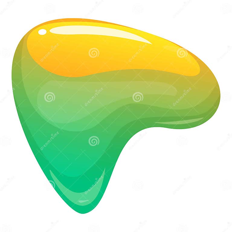 Green and Yellow Gradient Blob Flowing Downward Stock Vector ...