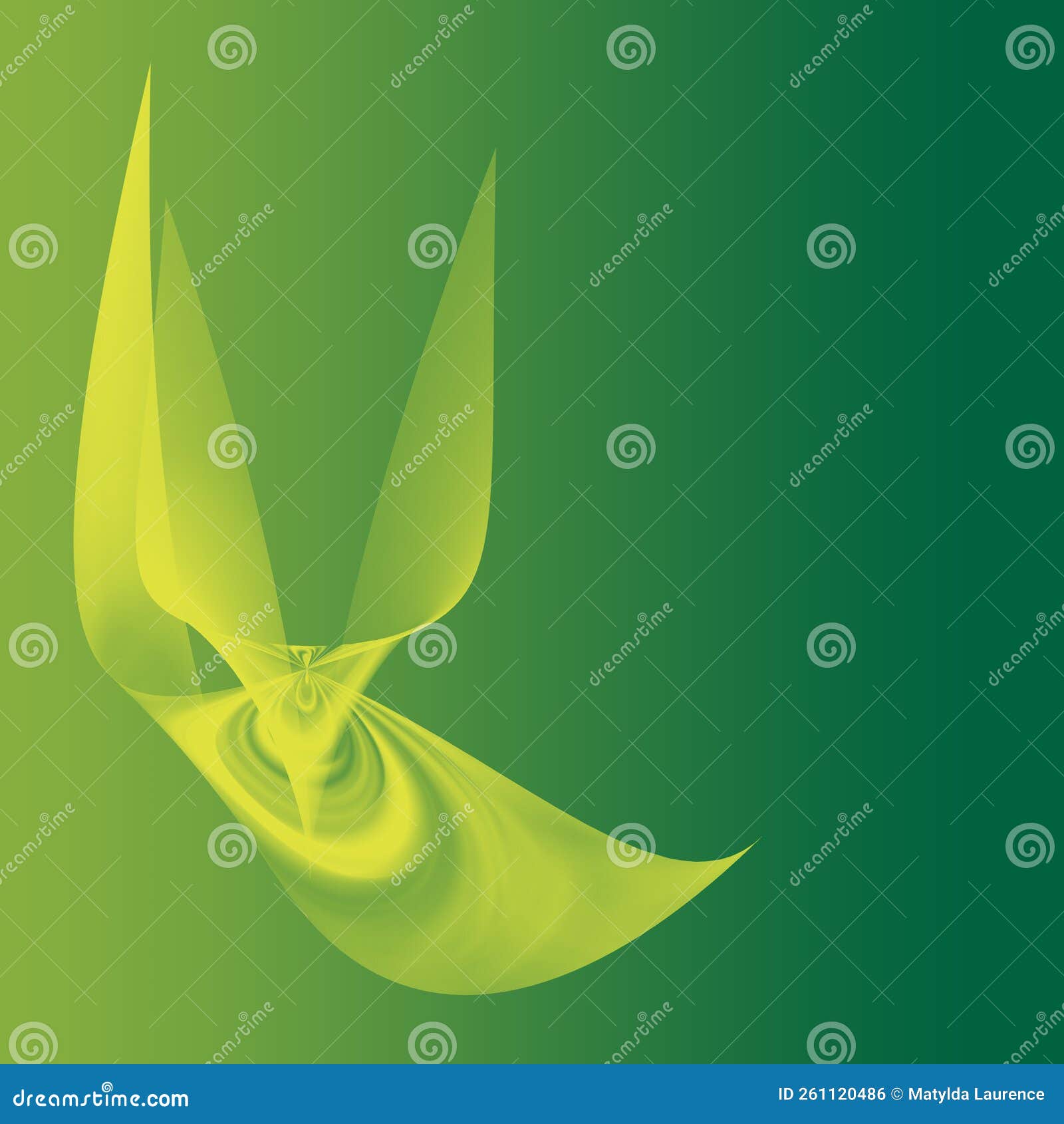 Green and Yellow Graphic Design. Pointed and Curved Shape Stock ...