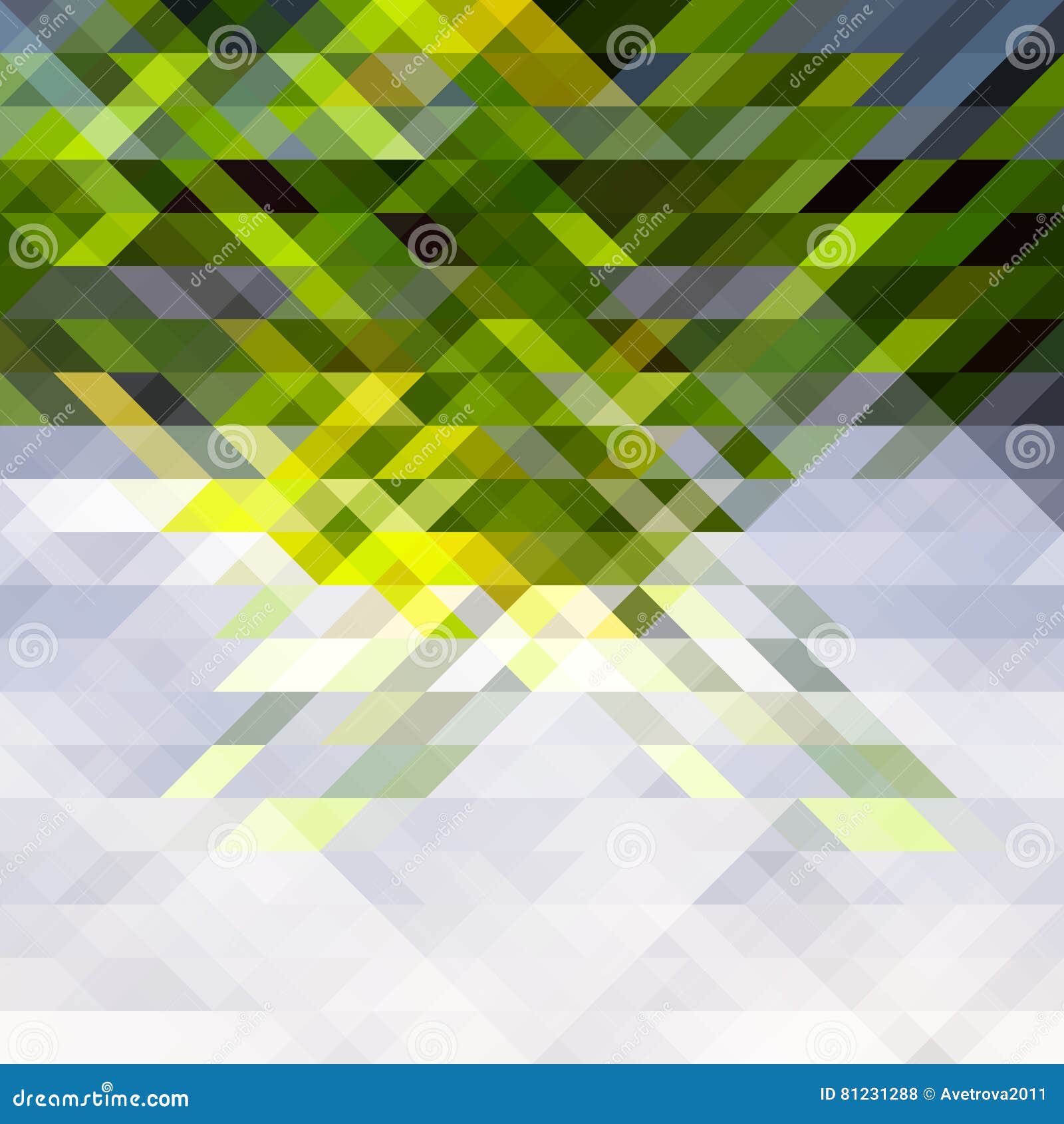 Green, Yellow and Gray Triangles Abstract Geometry Pattern Stock Vector ...