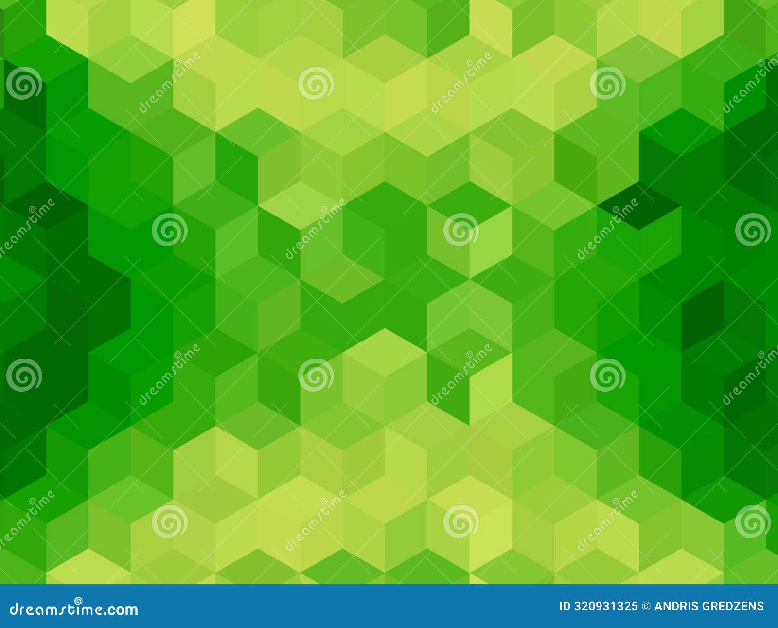 Green Yellow Hex Cube Background Stock Illustration - Illustration of ...
