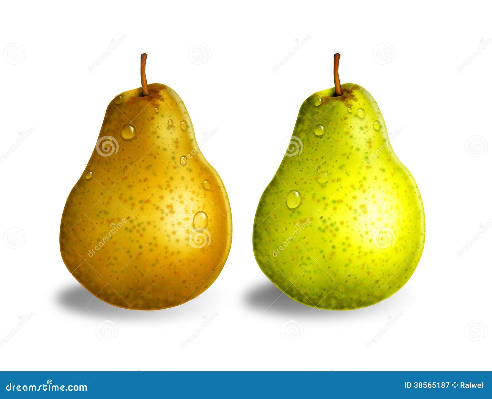 Green and yellow pears stock image. Image of juice, delicious - 38565187