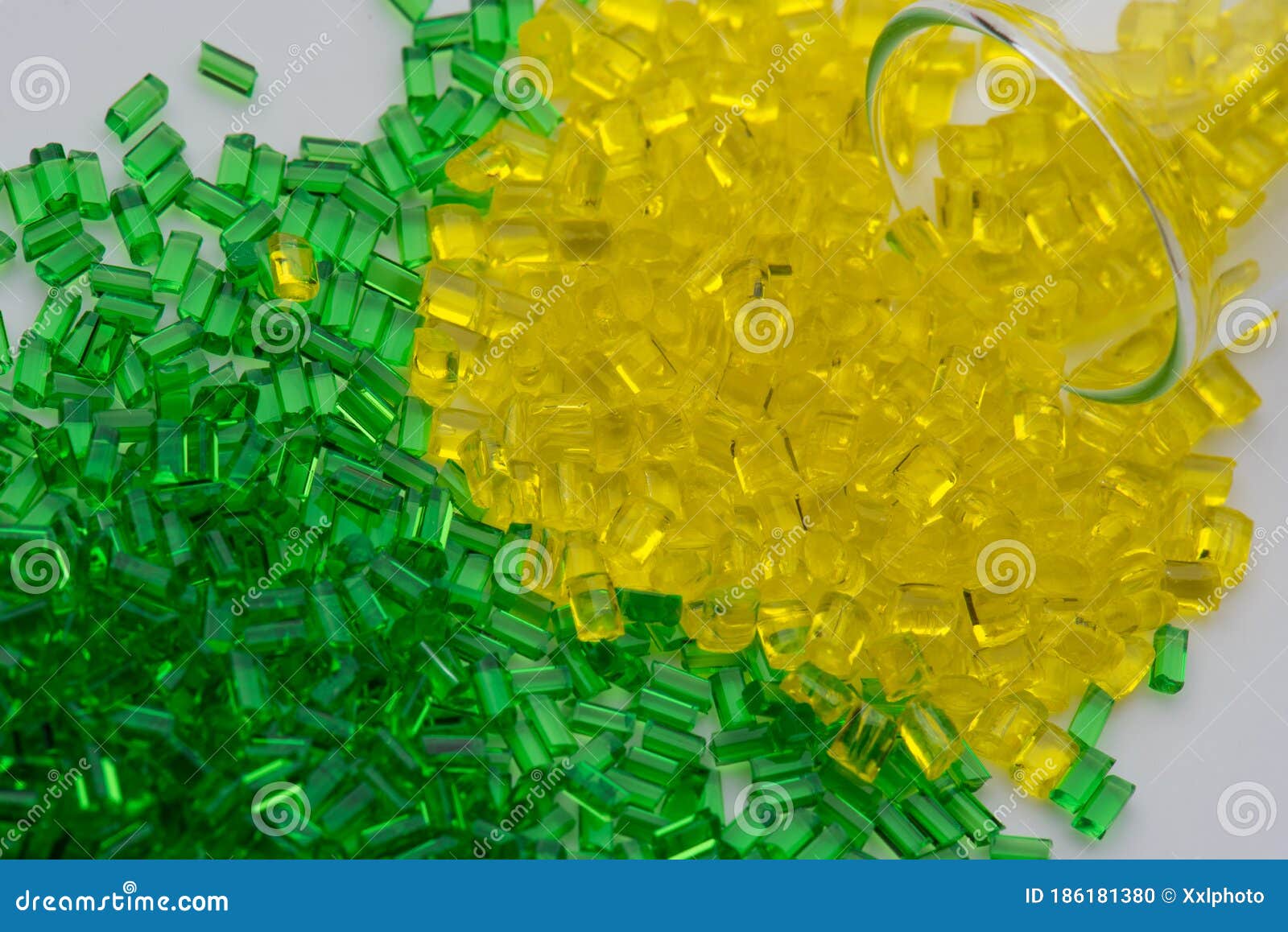 Green and Yellow Plastic Resin Stock Photo - Image of molding, batch ...